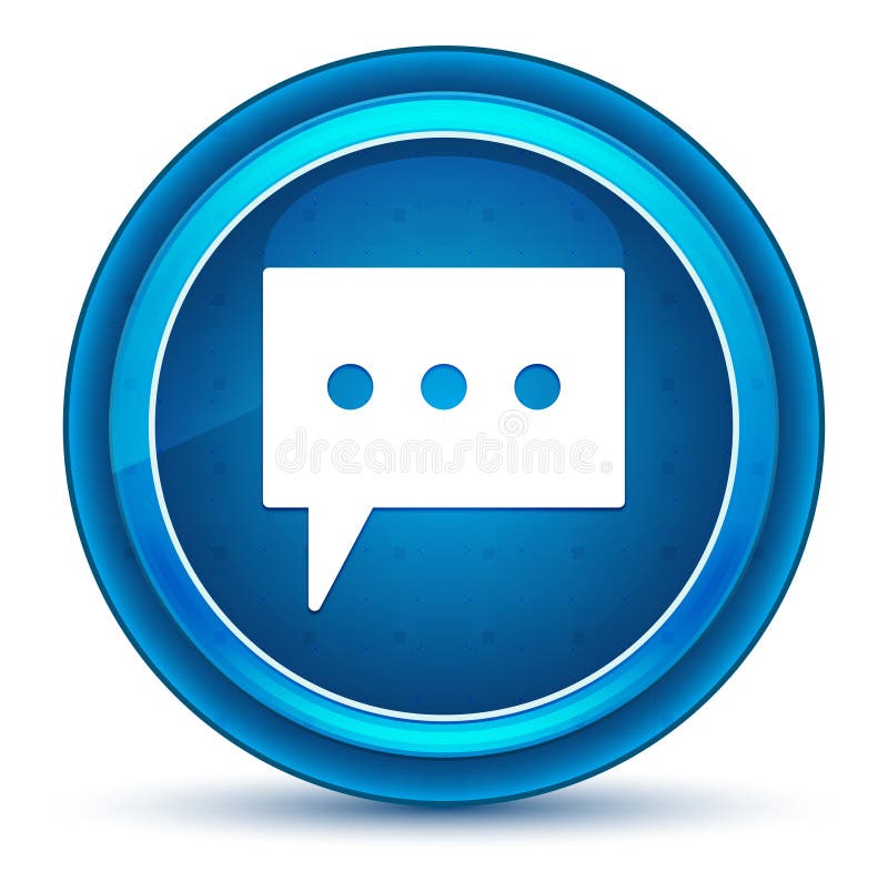 Comment Icon Eyeball Blue Round Button Stock Illustration ...