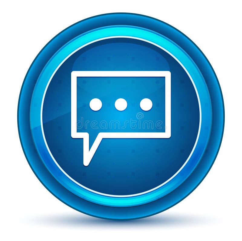 Comment Icon Eyeball Blue Round Button Stock Illustration ...