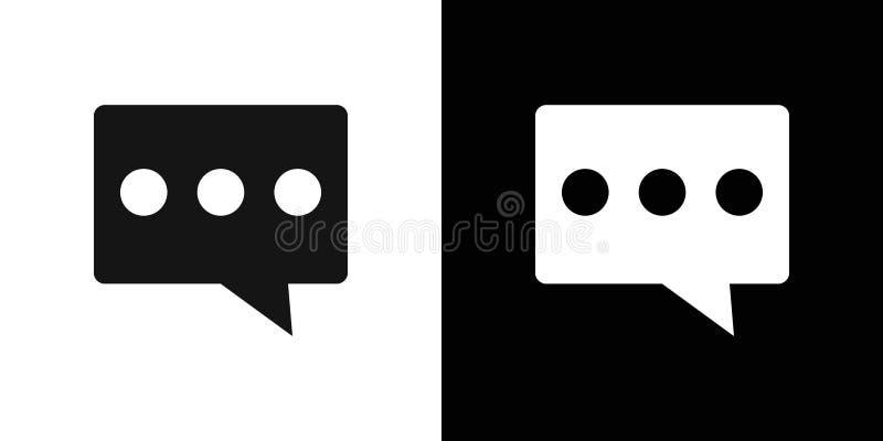 Comment Icon Flat Fill Set Collection Stock Vector - Illustration of ...