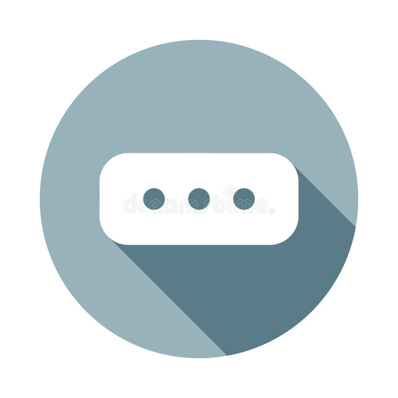 Comment Icon in Flat Long Shadow Style. One of Web Collection Icon Can ...