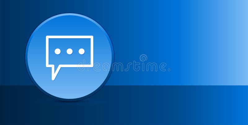 Comment Icon Glassy Modern Blue Button Abstract Background Stock ...