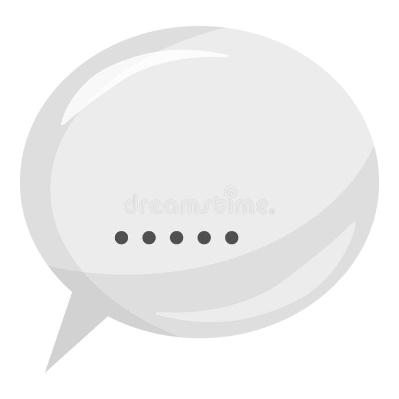 Comment Icon, Gray Monochrome Style Stock Vector - Illustration of ...