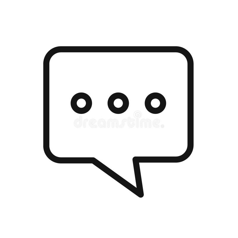 Comment Icon Linear Vector Graphics Sign Stock Vector - Illustration of ...