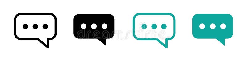 Comment Icon Logo Set Vector Stock Vector - Illustration of sign ...