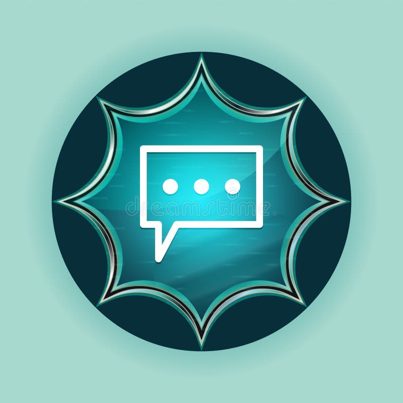 Comment Icon Magical Glassy Sunburst Blue Button Sky Blue Background ...