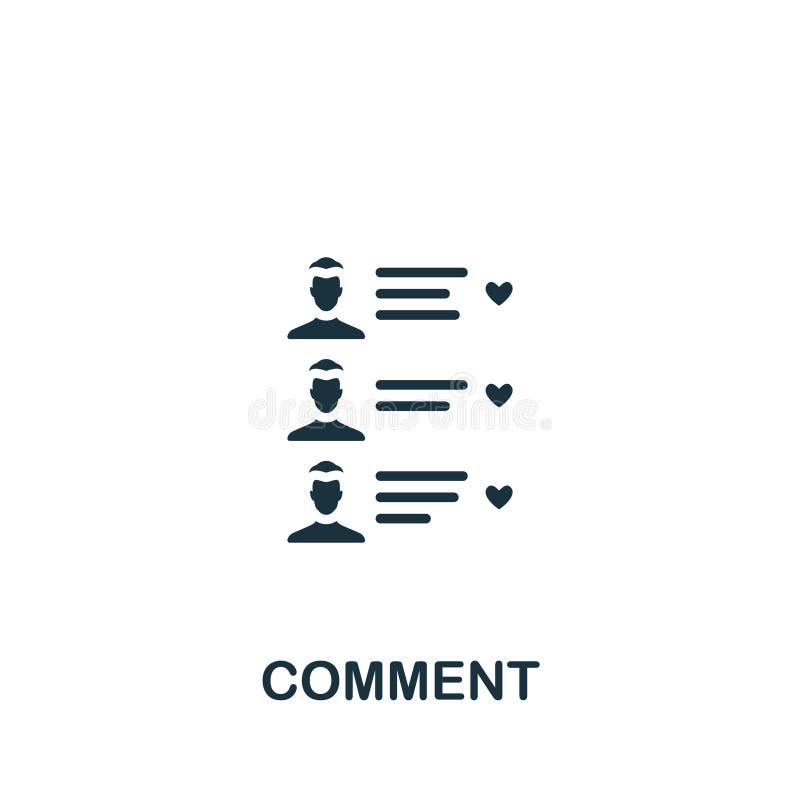 Comment Icon. Monochrome Simple Sign from Speech Collection Stock ...