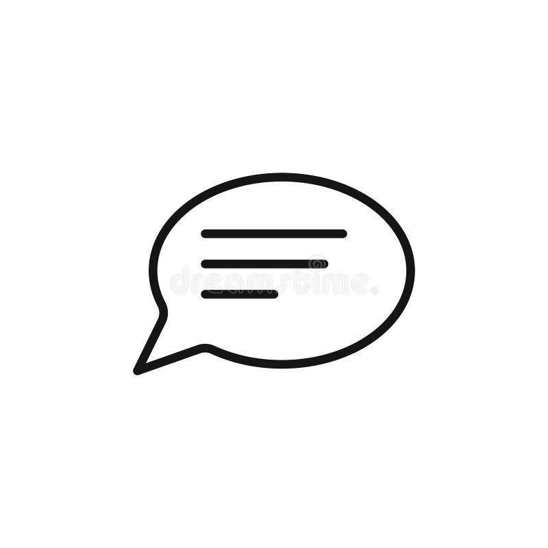 Comment Icon Outline Collection in Black Stock Vector - Illustration of ...