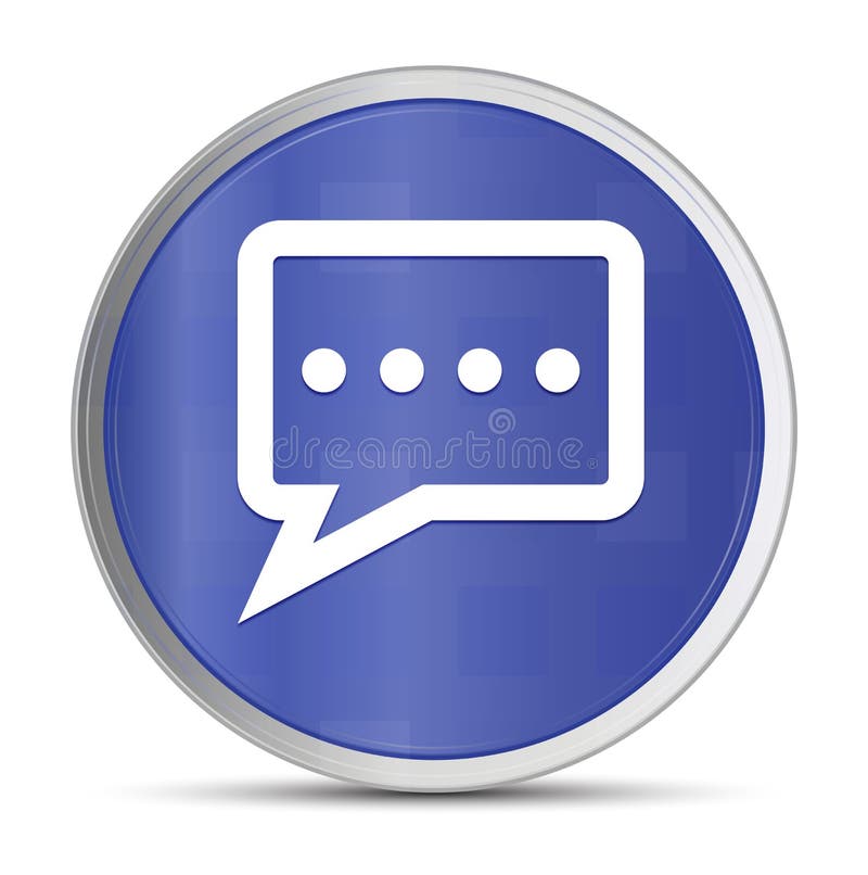 Comment Icon Flat Vector Round Button Clean Black and White Design ...