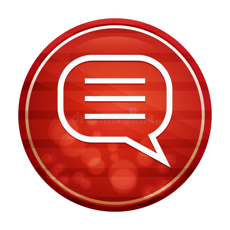 Comment (conversation Icon) Red Round Button Stock Illustration ...