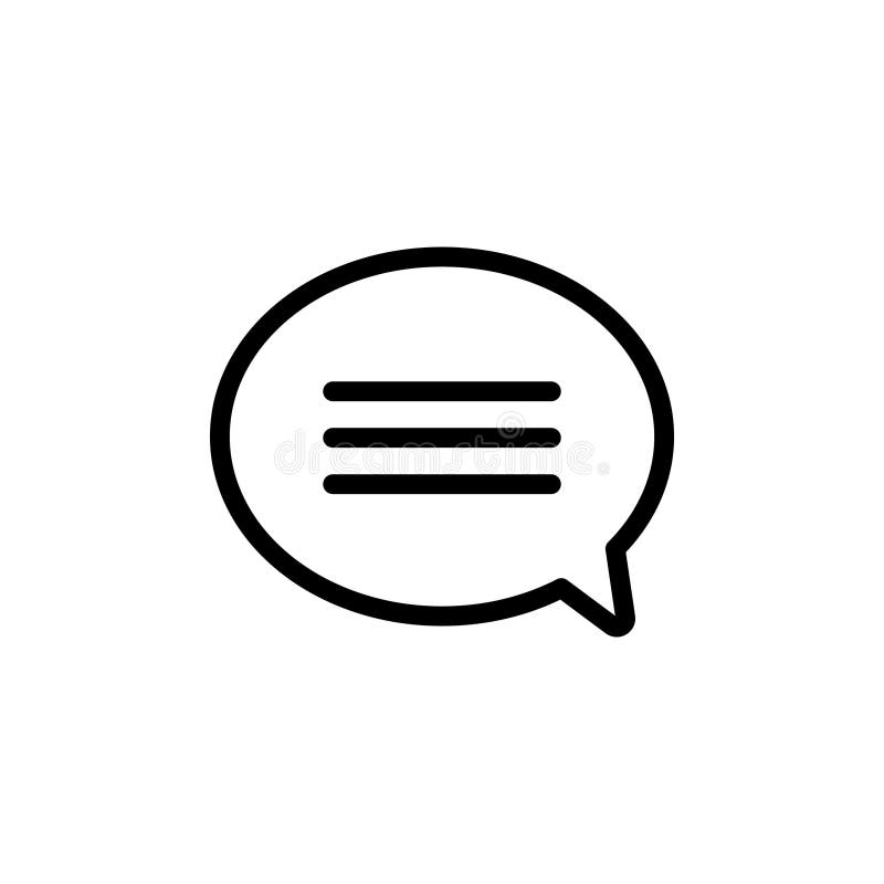 Comment Icon Set. Talk Speech Message Bubble Vector Symbol. Feedback ...