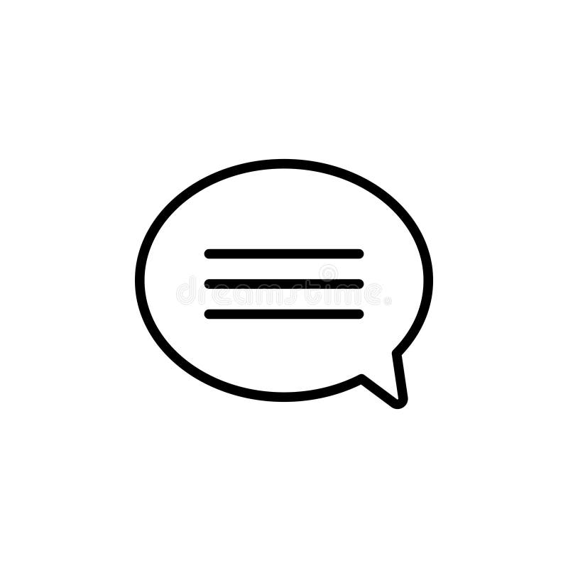 Comment Icon Set. Talk Speech Message Bubble Vector Symbol. Feedback ...