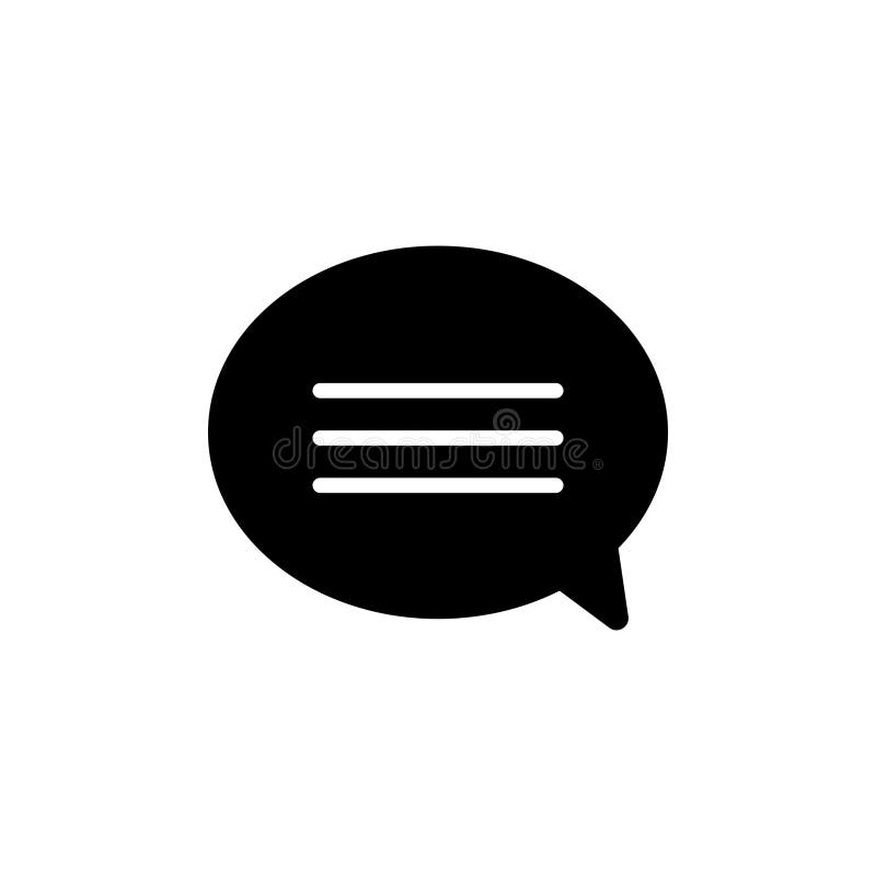 Comment Icon Set. Talk Speech Message Bubble Vector Symbol. Feedback ...