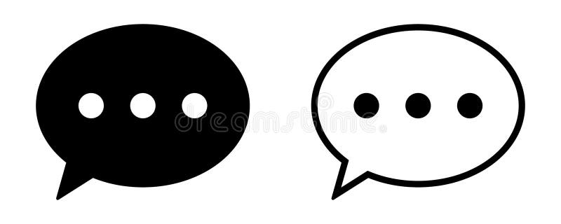 Comment Icon, Speech Bubble Icon. Chat Icon. Stock Vector ...