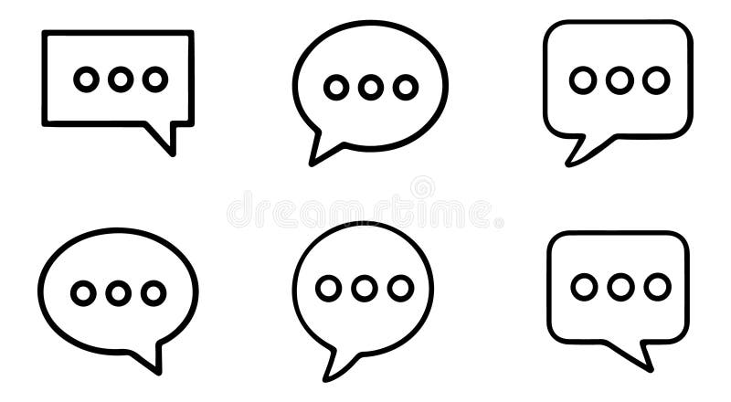 Comment Icon Speech Bubble Symbol. Speech Bubble Collection . Cloud ...