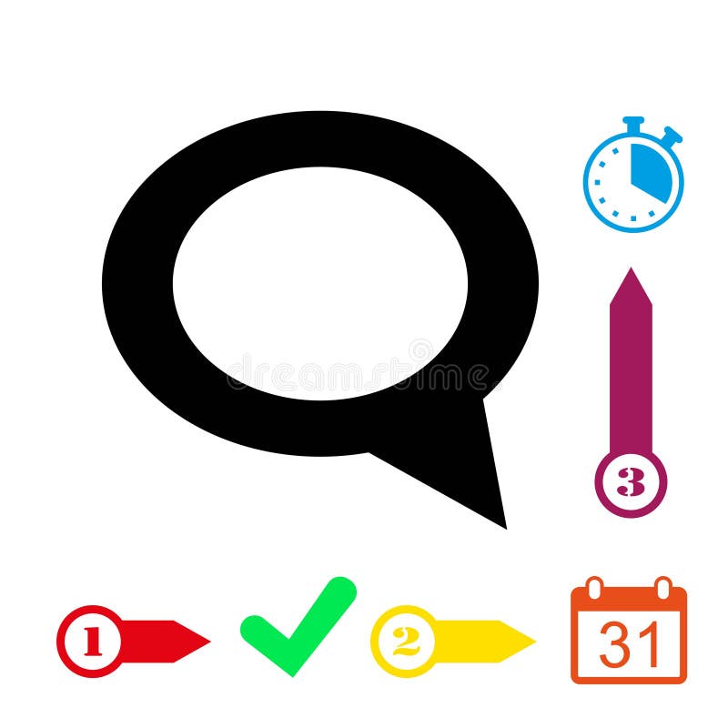 Comment Icon Stock Vector Illustration Flat Design Stock Vector ...