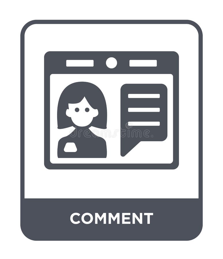 Comment Icon in Trendy Design Style. Comment Icon Isolated on White ...