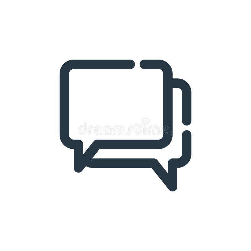 Comment Icon Vector from Dashboard Ui Concept. Thin Line Illustration ...