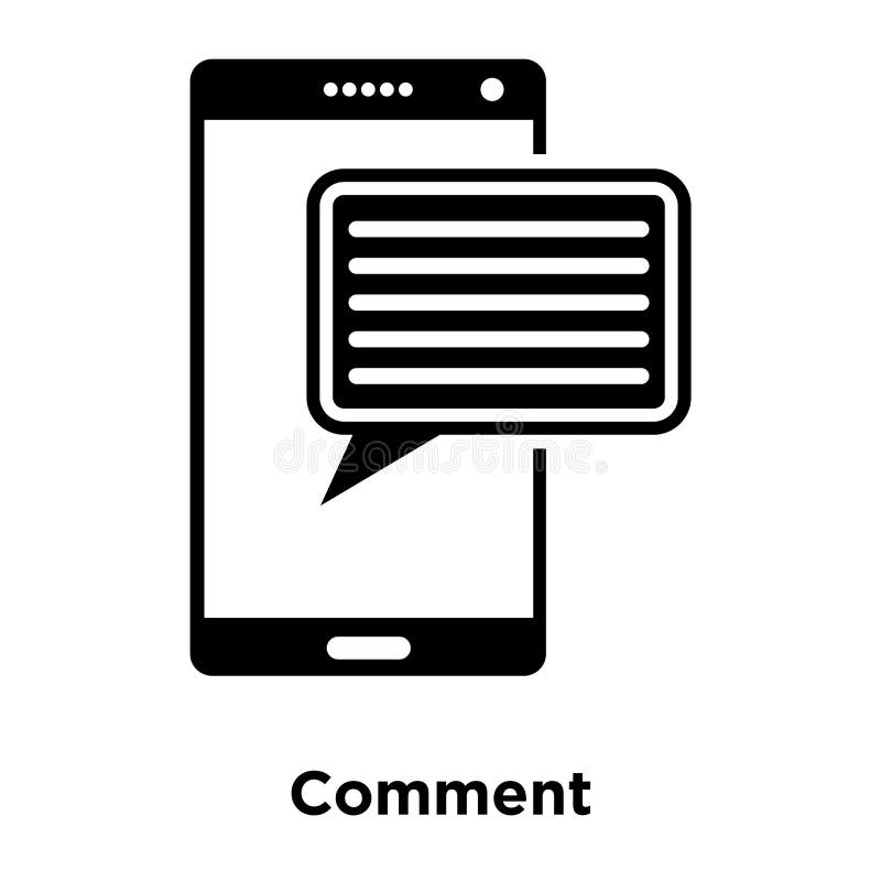 Comment Icon Vector Isolated on White Background, Logo Concept O Stock ...