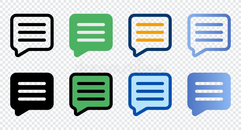 Comment Icons in Different Style. Comment Icons. Different Style Icons ...