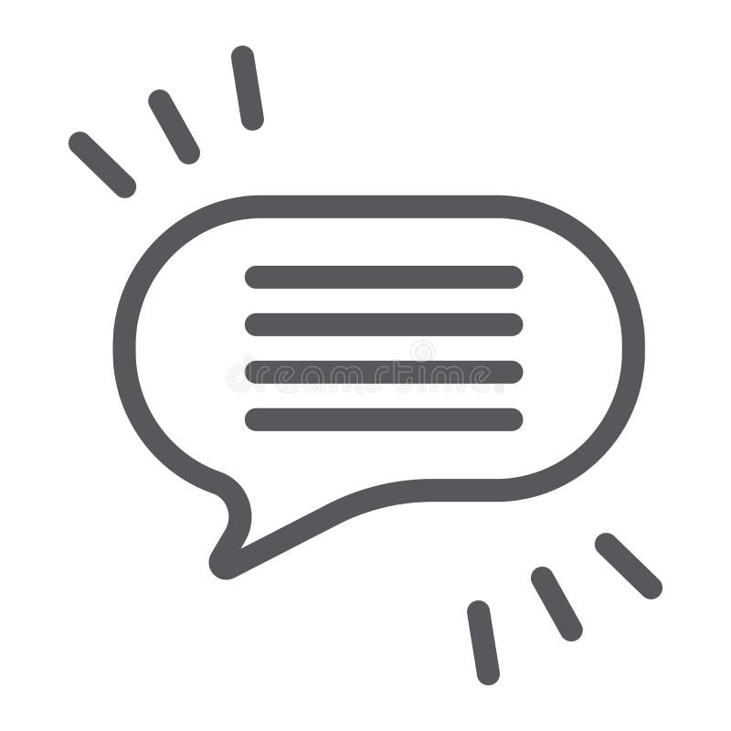 Comment Line Icon, Chat and Dialog, Speech Bubble Sign, Vector Graphics ...