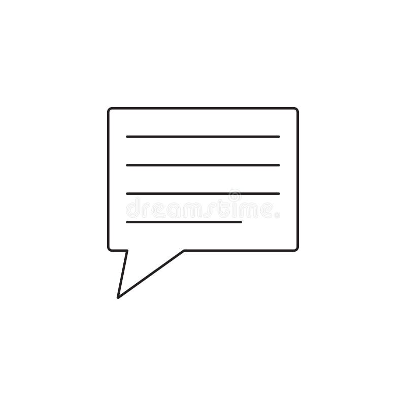 Comment Line Icon, Speech Bubbles, Vector Graphics Stock Vector ...