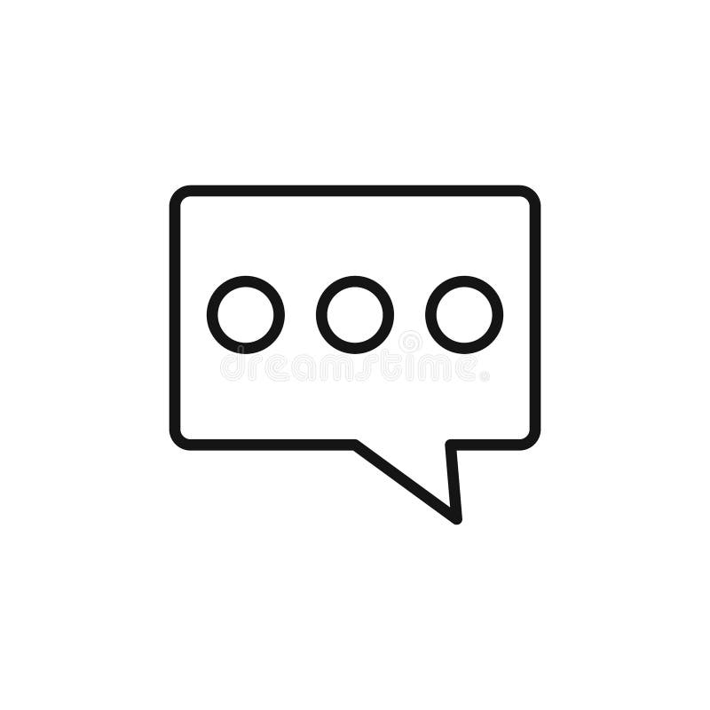 Comment Logo Sign Vector Outline Stock Vector - Illustration of talk ...