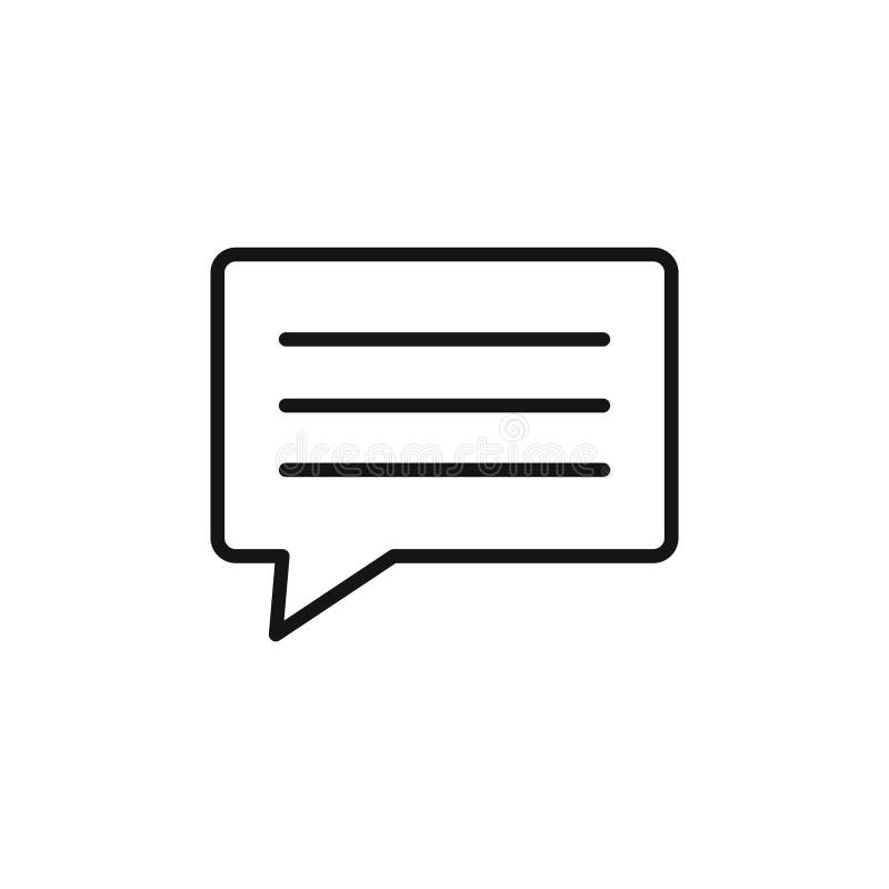 Comment Logo Sign Vector Outline Stock Vector - Illustration of ...