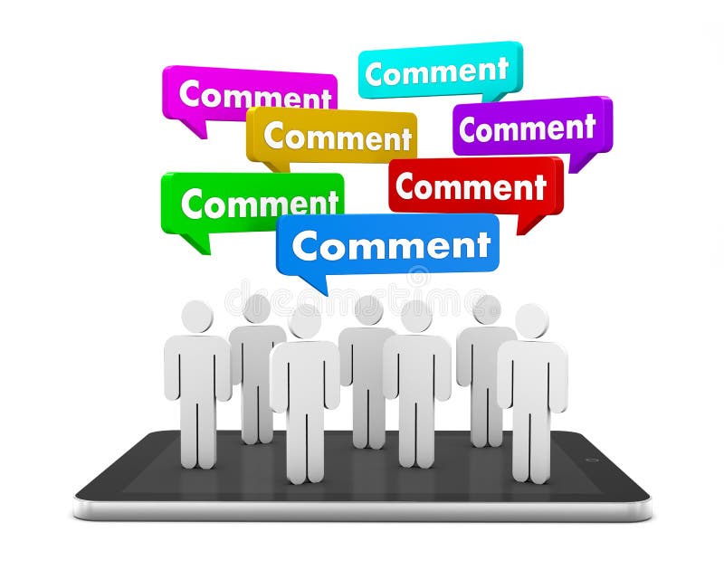 Comment stock illustration. Illustration of friend, multimedia - 64382776