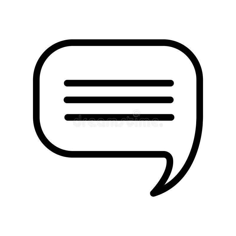 Comment Minimalistic Icon for Online Shop Black and White Stock ...