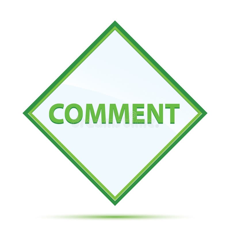 Comment Modern Abstract Green Diamond Button Stock Illustration ...
