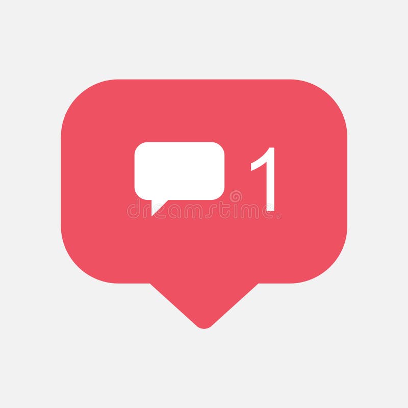 Comment Notification Symbol . Button for Social Media Stock Vector ...