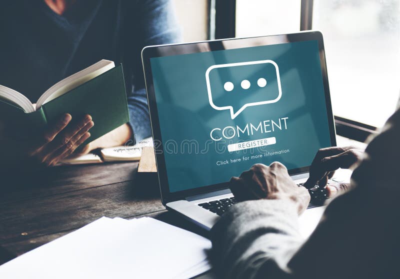 Comment Online Conversation Message Concept Stock Photo - Image of ...