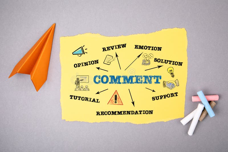 Comment. Opinion, Review, Support and Tutorial Concept Stock Image ...