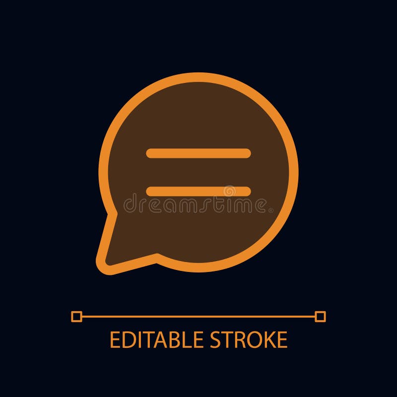 Comment Pixel Perfect Glassmorphism Ui Icon for Dark Theme Stock Vector ...