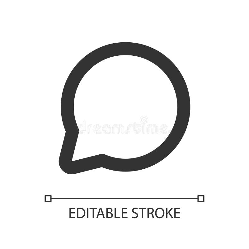 Comment Pixel Perfect Linear Ui Icon Stock Vector - Illustration of ...