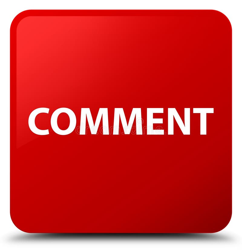 Comment red square button stock illustration. Illustration of discuss ...