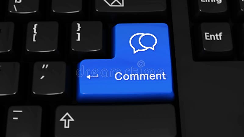 495. Comment Rotation Motion on Computer Keyboard Button. Stock Video ...
