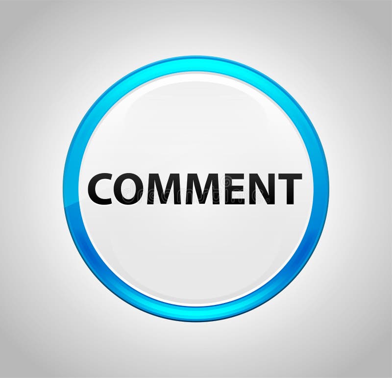 Comment Round Blue Push Button Stock Illustration - Illustration of ...