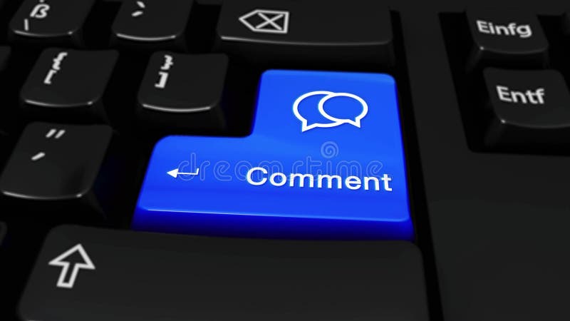 496. Comment Round Motion on Computer Keyboard Button. Stock Video ...