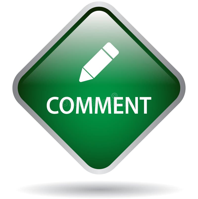 Comment web button stock illustration. Illustration of green - 119438282