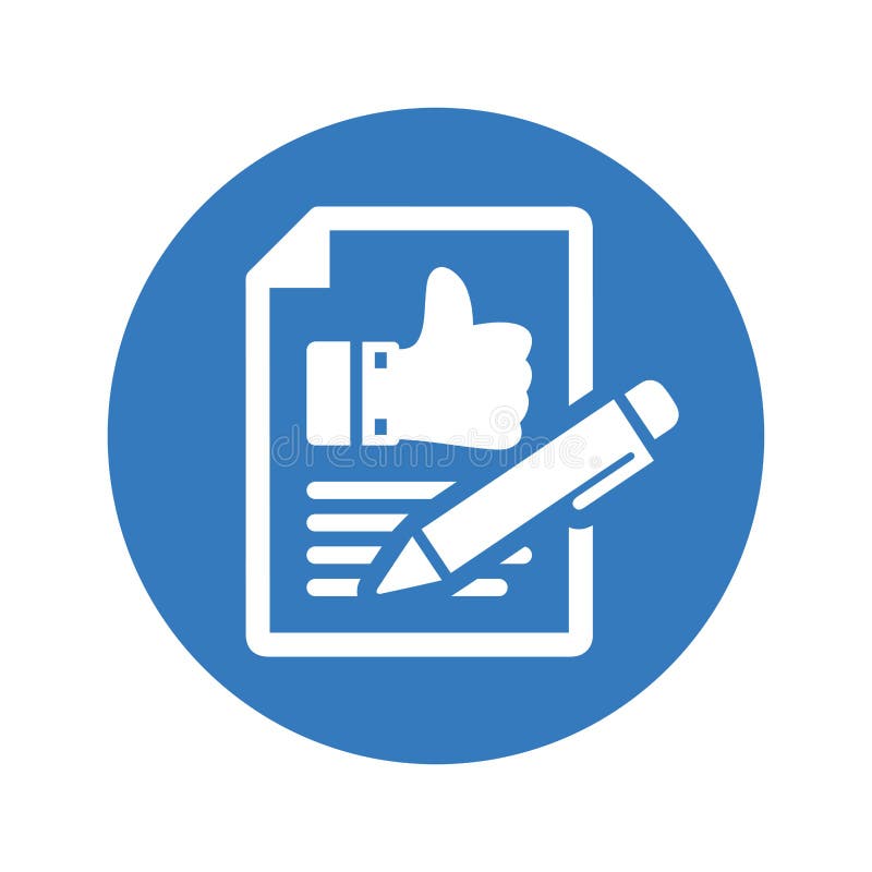 Comment Writing Icon, Feedback, Review Submit, Blue Version Stock ...