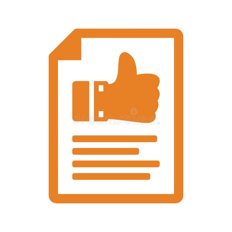 Comment Writing Icon, Feedback, Review Submit, Orange Color Stock ...