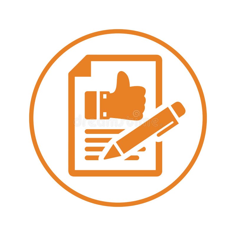 Comment Writing Icon, Feedback, Review Submit, Orange Version Stock ...