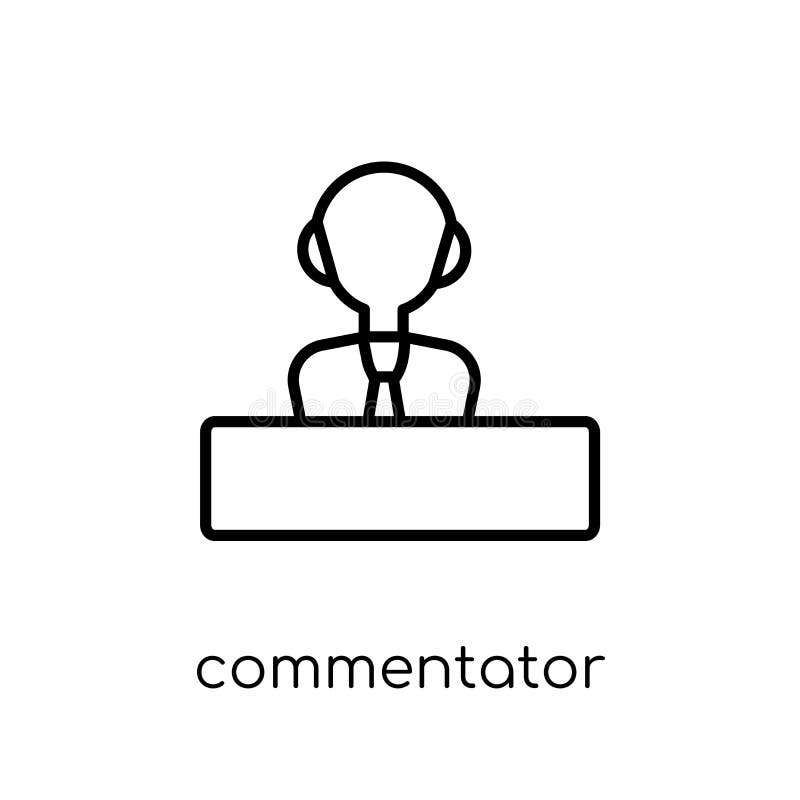 Commentator Icon Vector Isolated On White Background, Commentator Sign ...
