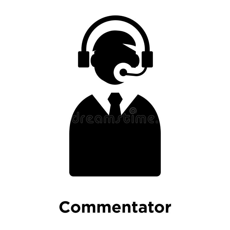 Commentator Icon Vector Isolated on White Background, Logo Concept of ...