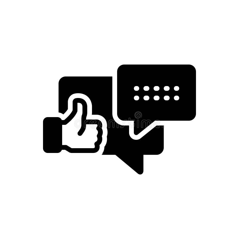 Black Solid Icon for Commented, Remark on and Descant Stock Vector ...