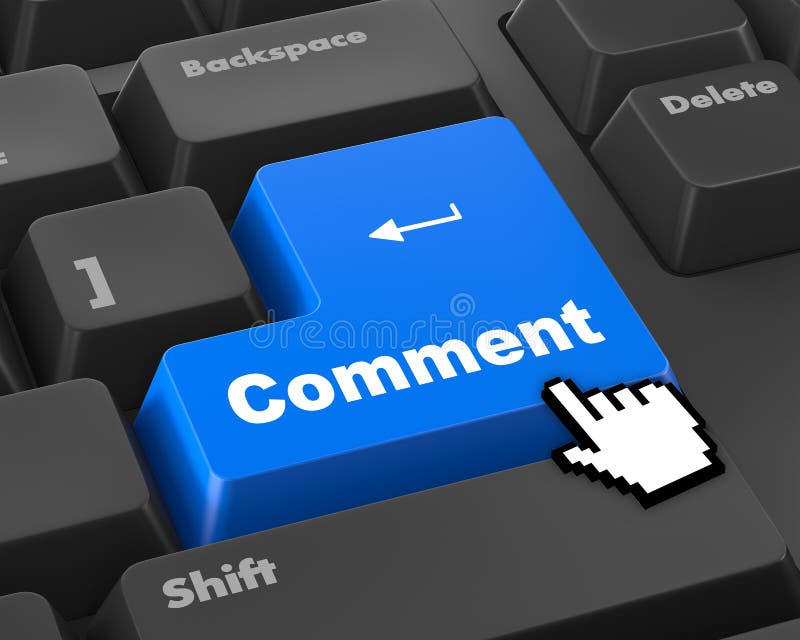 Il Commento Entra Nella Chiave Immagine Stock - Immagine di rete ...