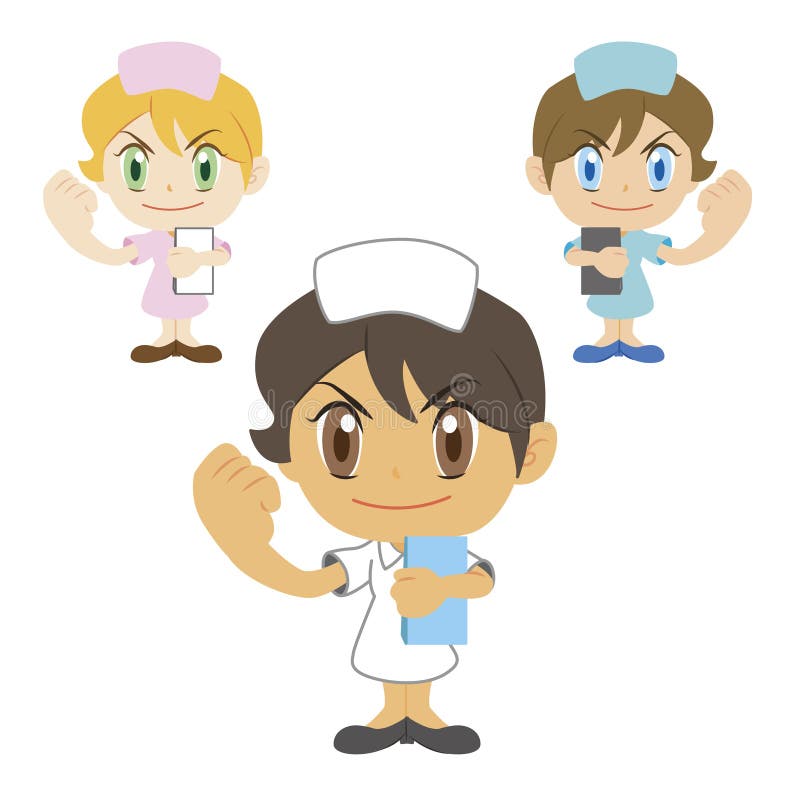 Infermiere, Personaggio Dei Cartoni Animati, Illustrazione Di Vettore ...