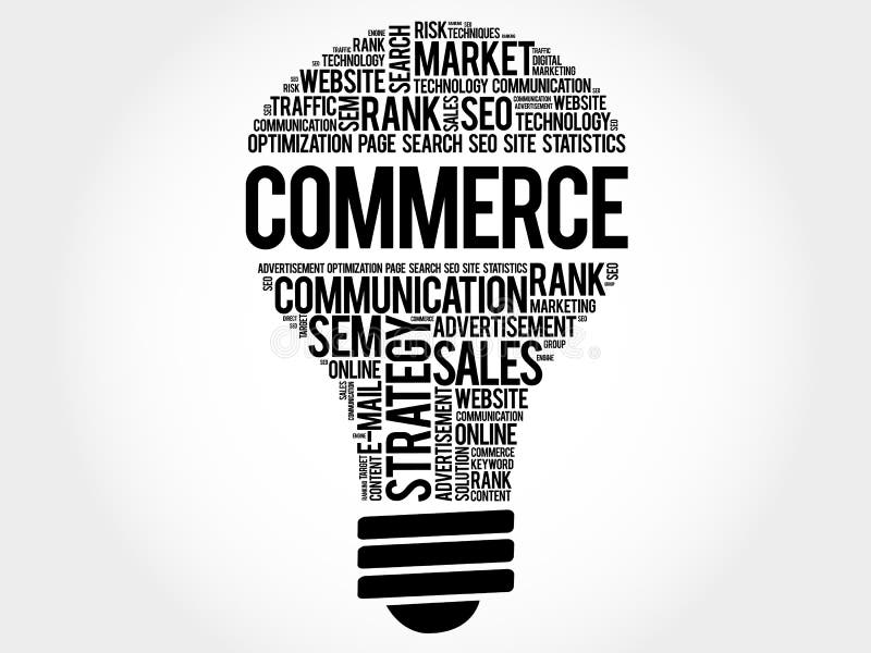 COMMERCE word cloud stock illustration. Illustration of internet ...