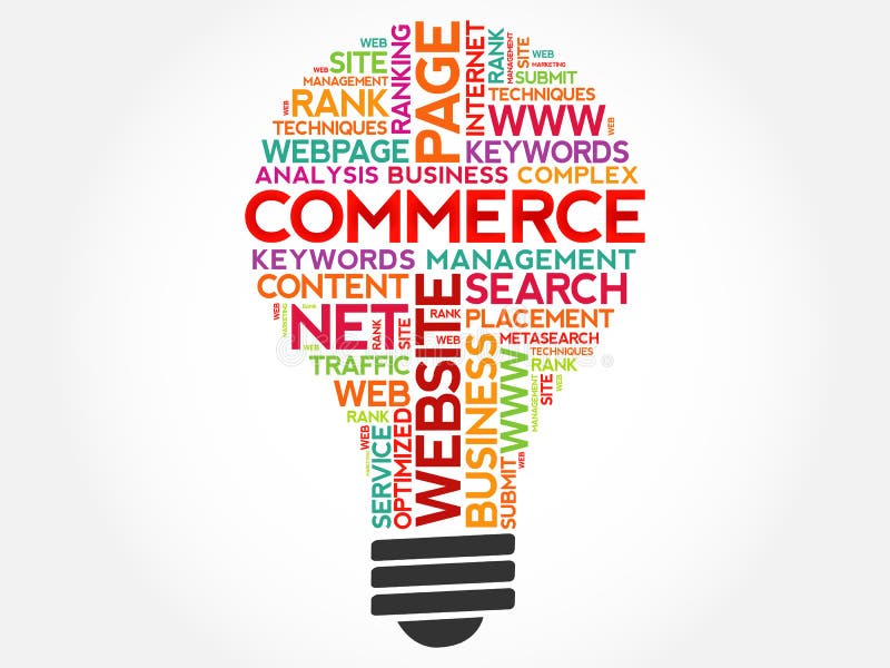 COMMERCE word cloud stock illustration. Illustration of internet ...